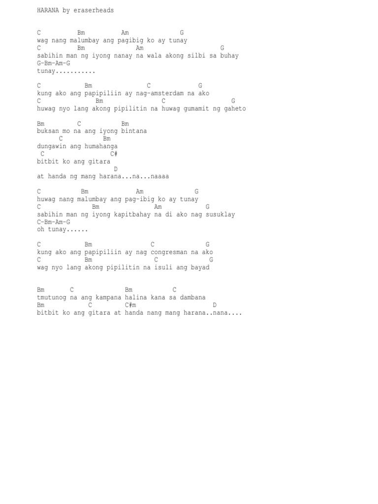 HARANA by Eraserheads | PDF