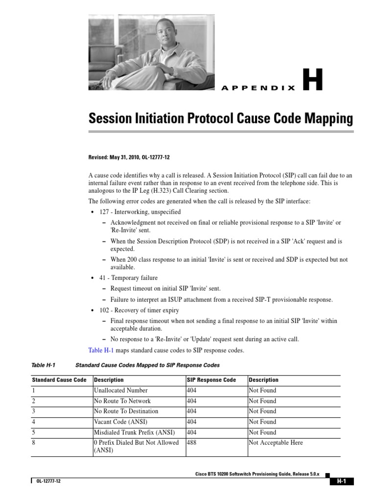 Sip Cause Code | PDF | Session Initiation Protocol | Osi Protocols