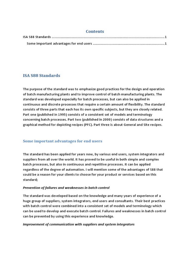 ISA S88 Standards Notes | Modularity | Reuse