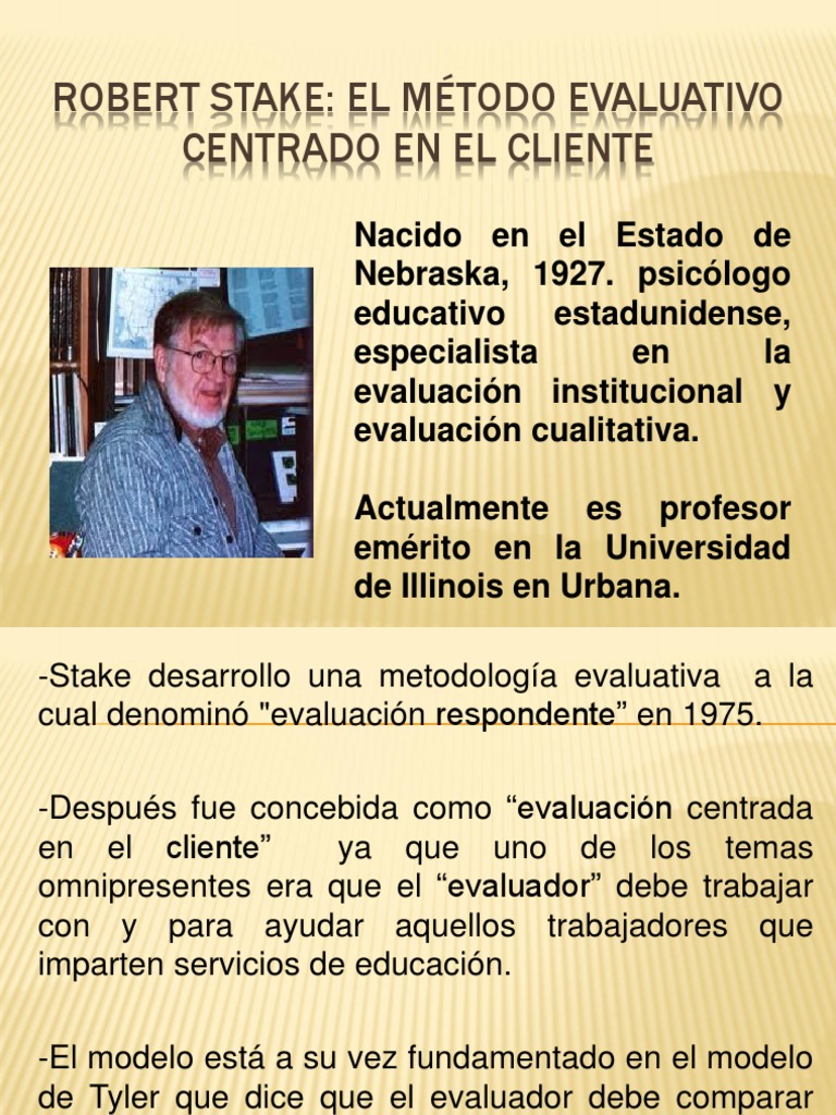 Robert Stake | PDF | Evaluación | Evidencia