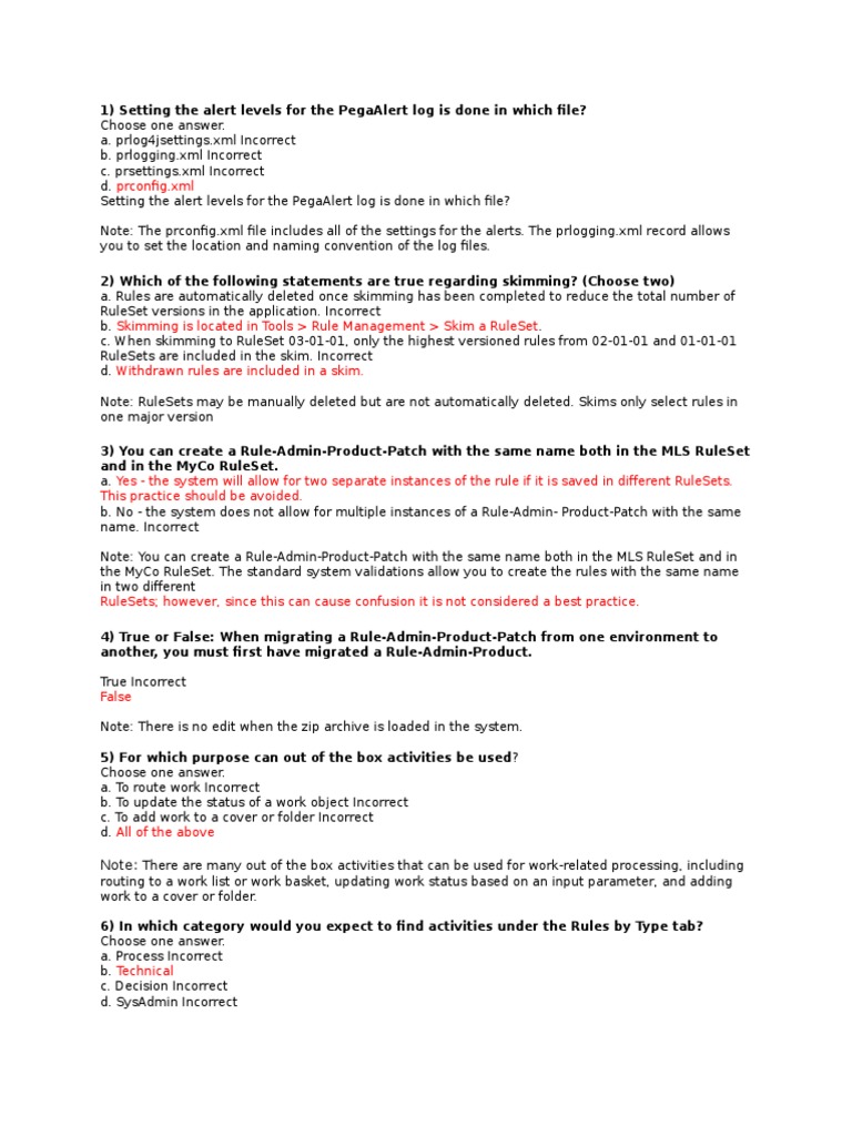 Pega CSSA Questions and Answers | PDF | Cache (Computing) | Areas Of Computer Science