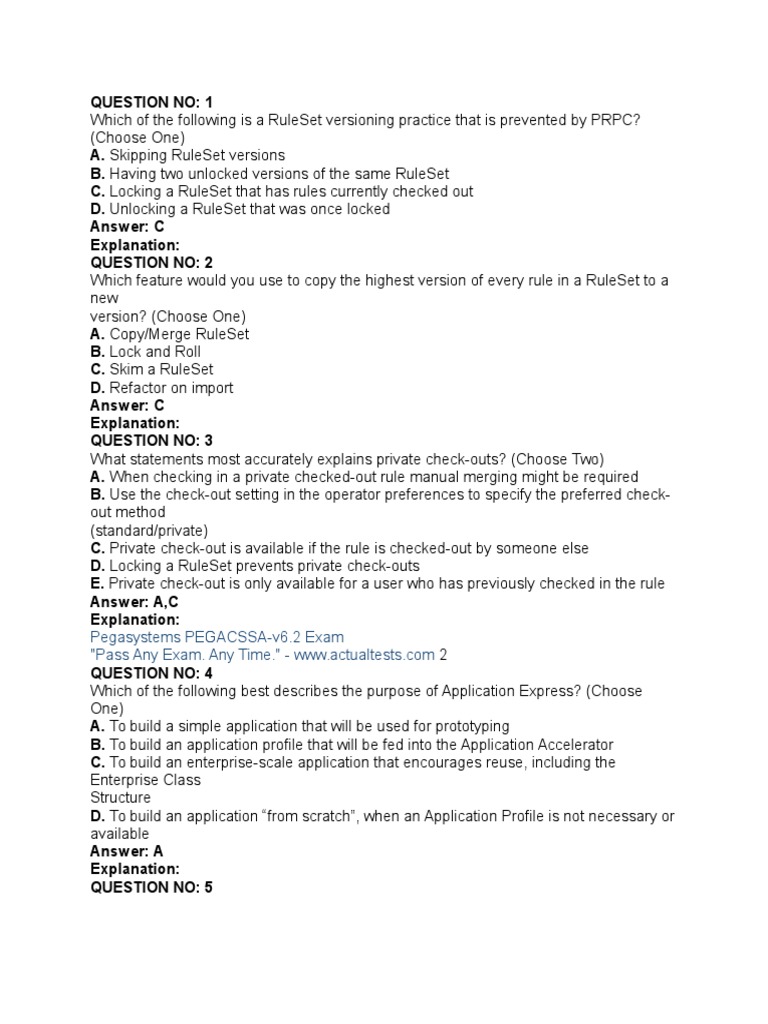 Pegasystems PEGACSSA-v6.2 Exam Questions | PDF | Cascading Style Sheets ...