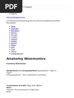 List of Mnemonics For Upper Limbs-1 | PDF | Thumb | Soft Tissue