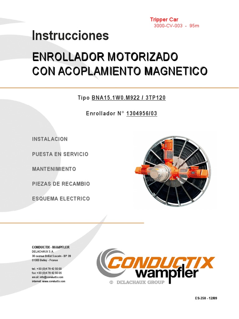 Cable Reel - Tripper Car 3000-CV-003 Manual | PDF | Engranaje | Eje