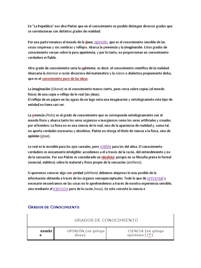 Grados Del Conocimiento | PDF | Certeza | Conocimiento
