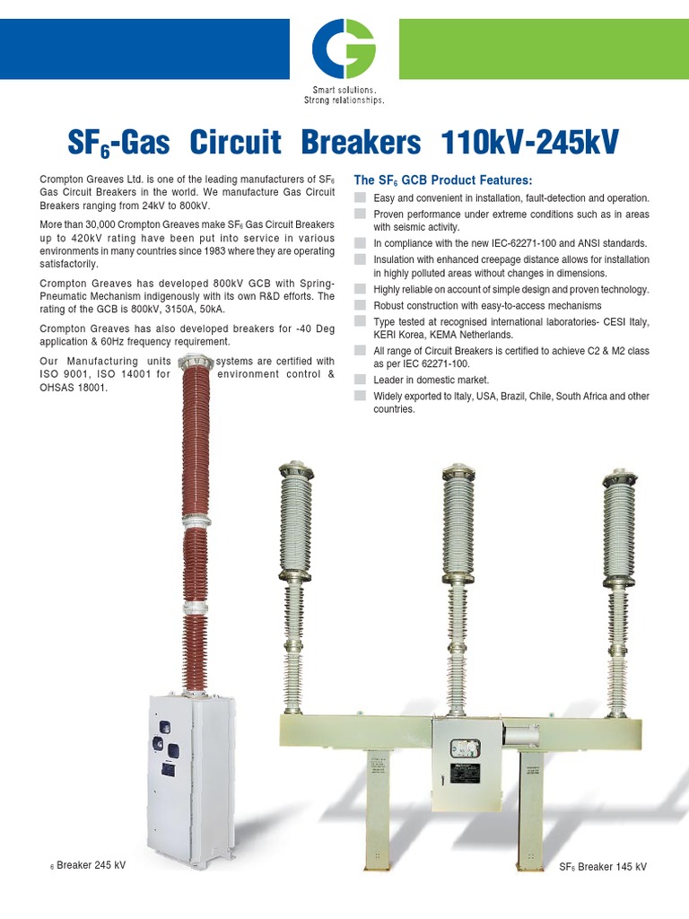 SF6 GCB 110KV-245KVEnglish | PDF | Insulator (Electricity) | Electricity