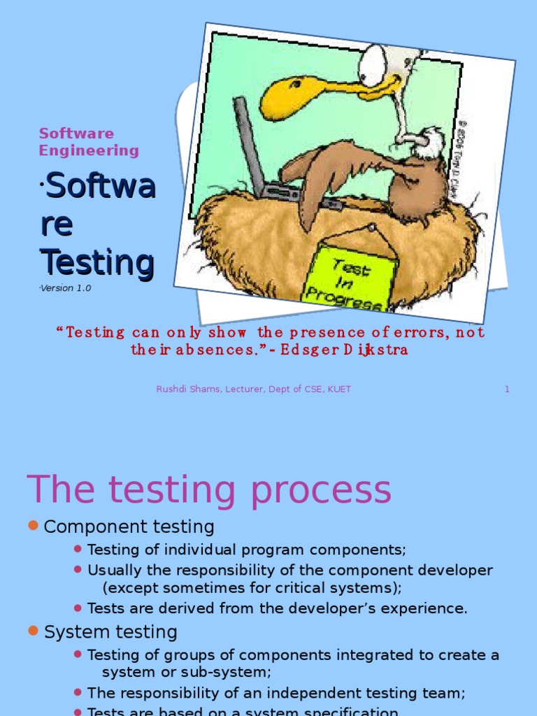 L10 L11 - Software Testing | PDF | Top Down And Bottom Up Design ...