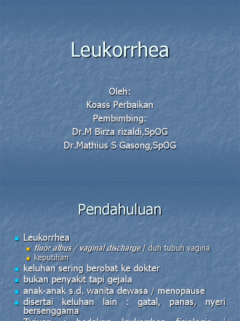 Leukorrhea | PDF
