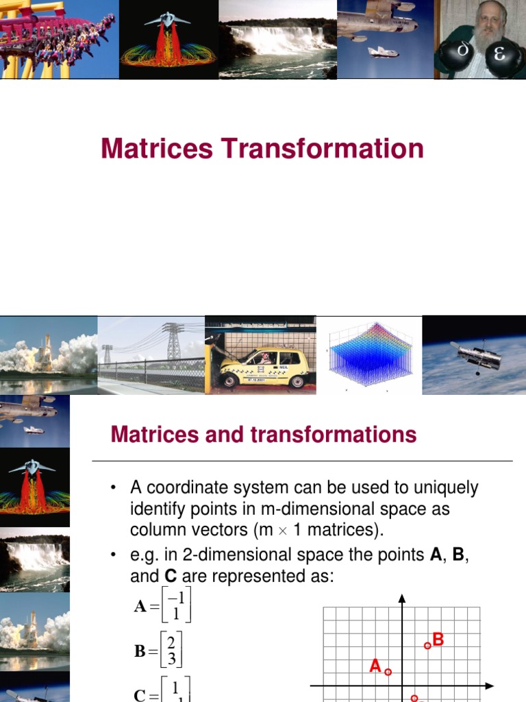 Matrices Transformation | PDF | Matrix (Mathematics) | Functions And Mappings