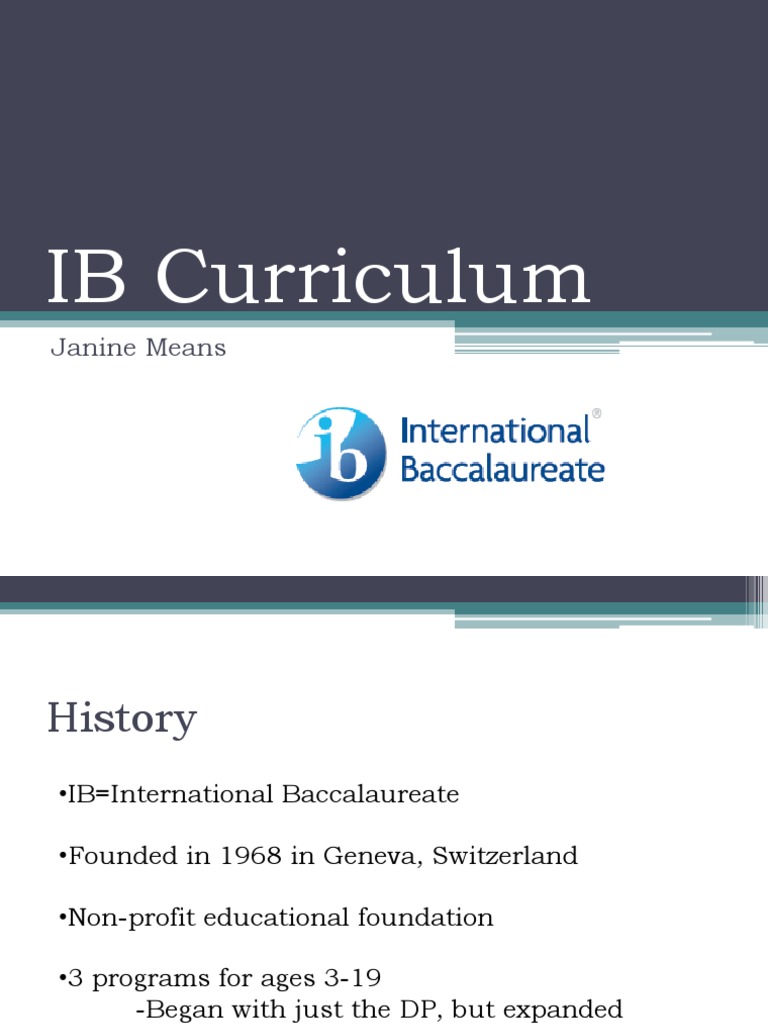 IB Curriculum | PDF | Curriculum | Bachelor's Degree