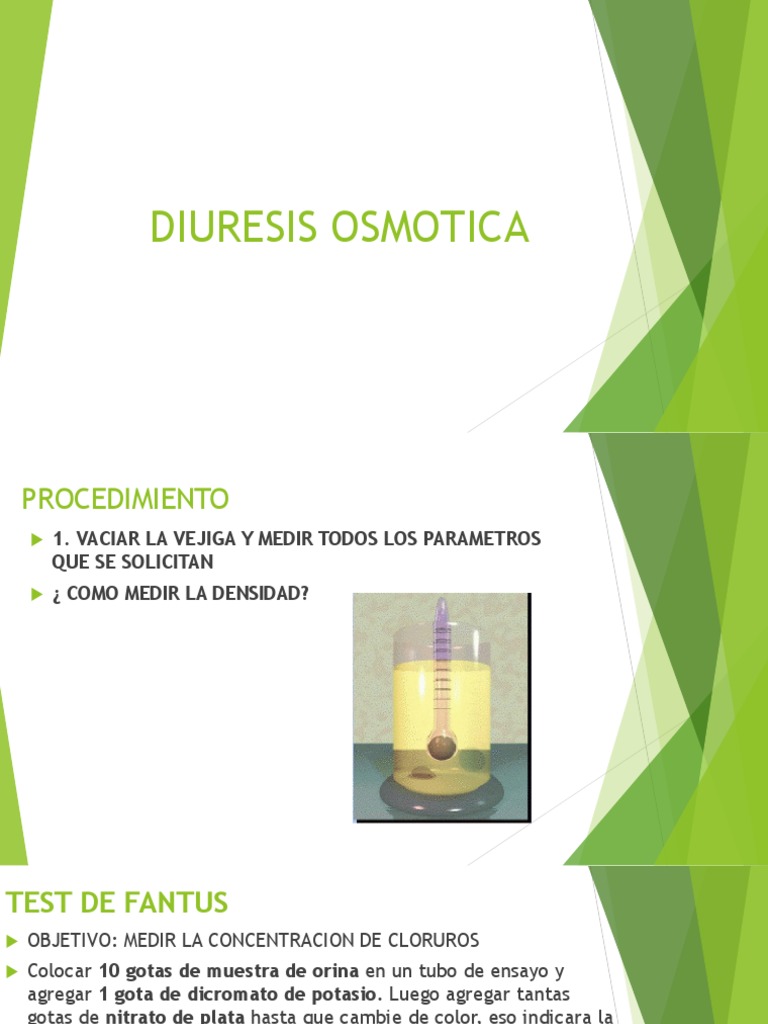 Diuresis Osmótica: Medición y Parámetros | PDF