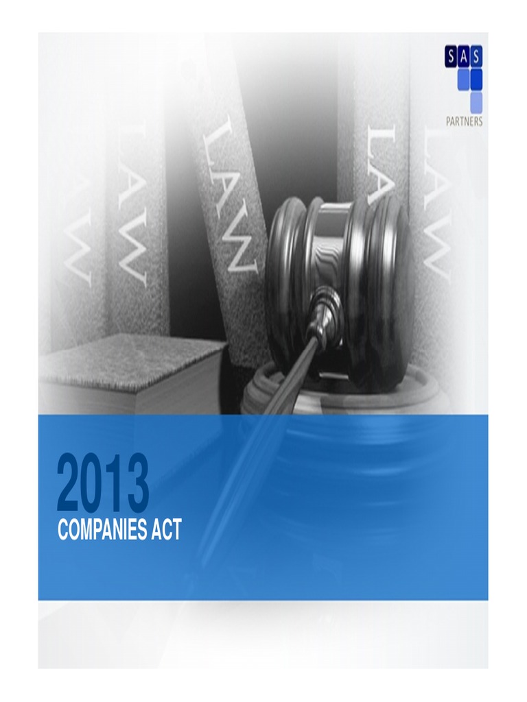 Companies Act 2013 | PDF | Board Of Directors | Financial Audit