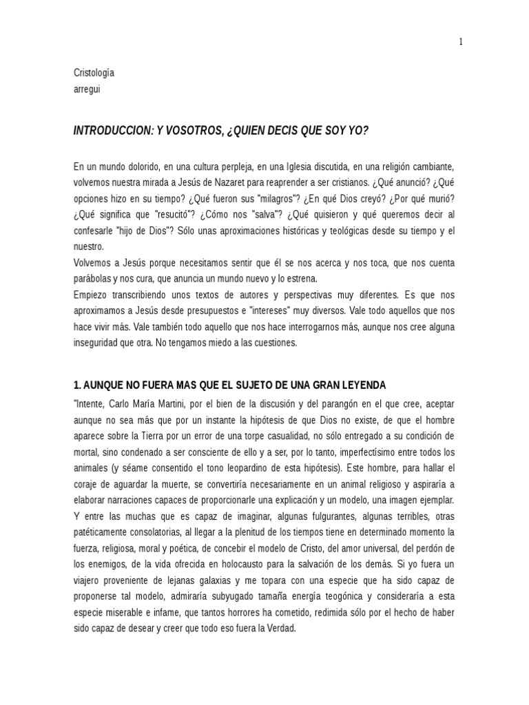 Arregui - Cristologis | PDF | Evangelios | Jesús
