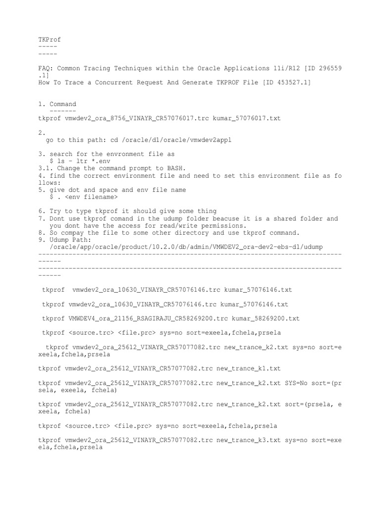Tkprof | PDF | Directory (Computing) | Computer Storage Tkprof | PDF | Directory (Computing) | Computer Storage