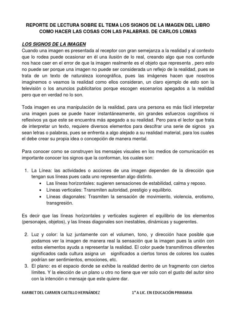 Reporte de Lectura Del Libro de Carlos Lomas | PDF | Cómics | Radio