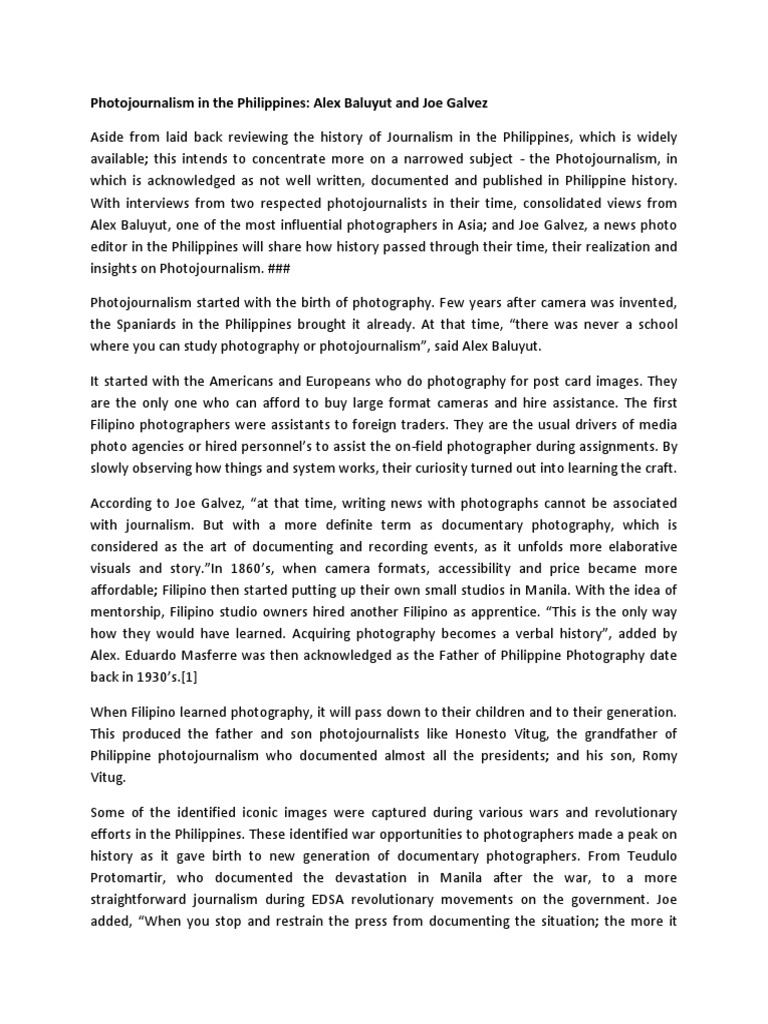Photojournalism Examples Filipino
