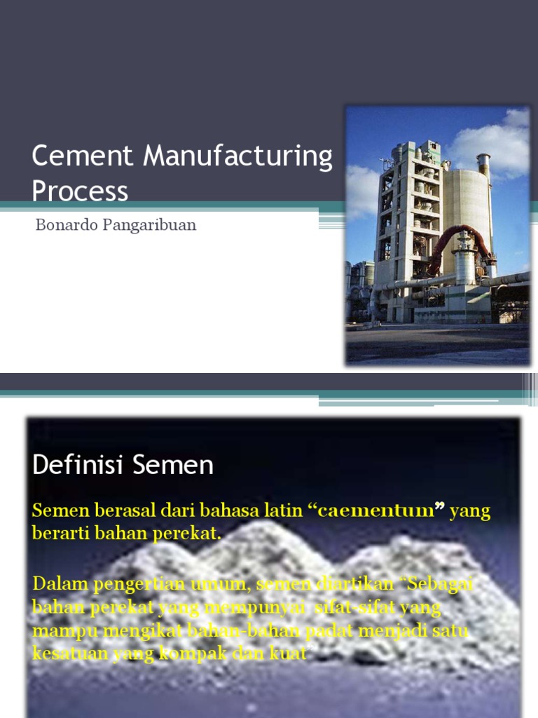 Cement Process | PDF | Semen | Proses Industri