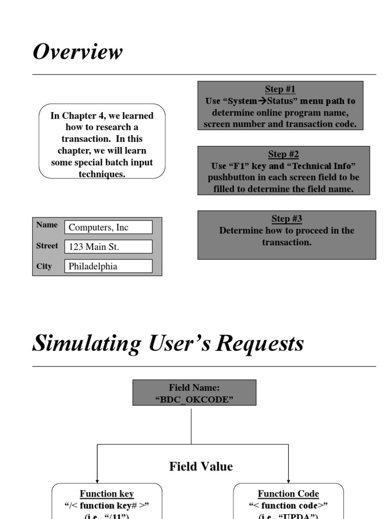 Abap Batch Input Over View | PDF
