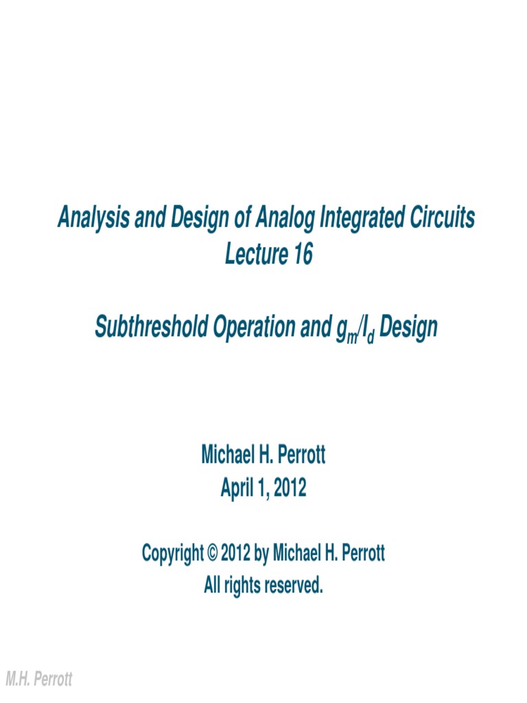 Cppsim Orgcircuit Lectures | PDF | Mosfet | Cmos