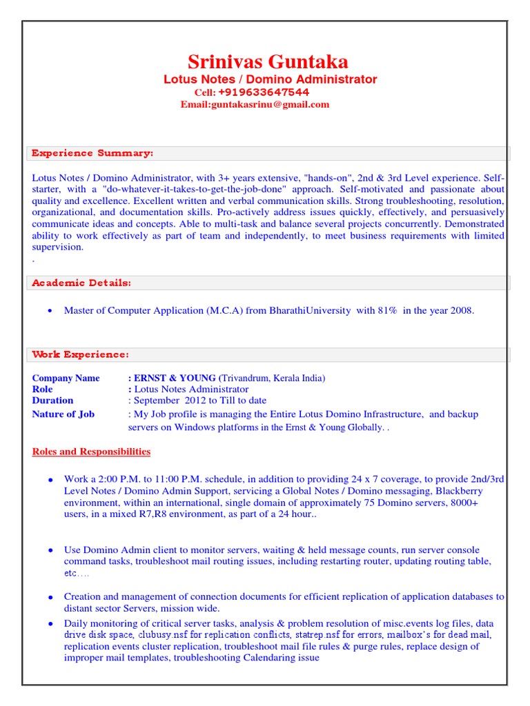 Srinivas | PDF | Ibm Notes | Web Server