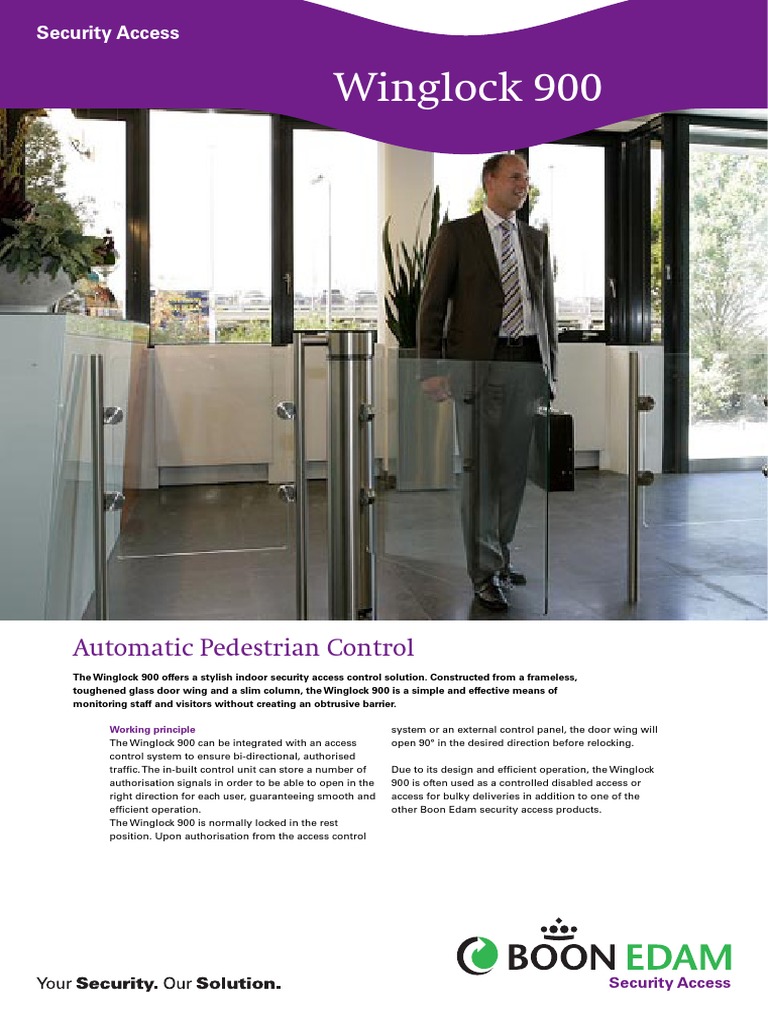 Prospect Turnichet Control Acces Winglock 900 | PDF | Door | Access Control