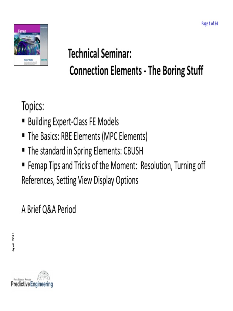 Making Efficient Connections With RBE2 RBE3 Constraint Equations and ...