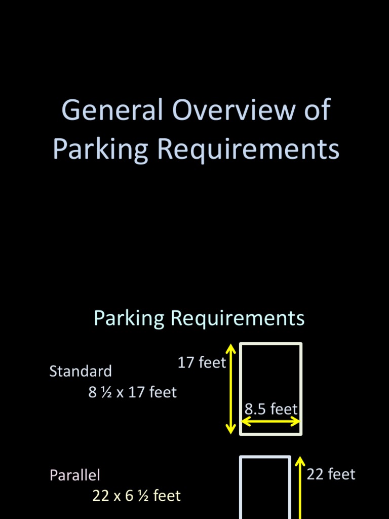 Minimum Parking Requirements Overview | PDF | Business | Home & Garden