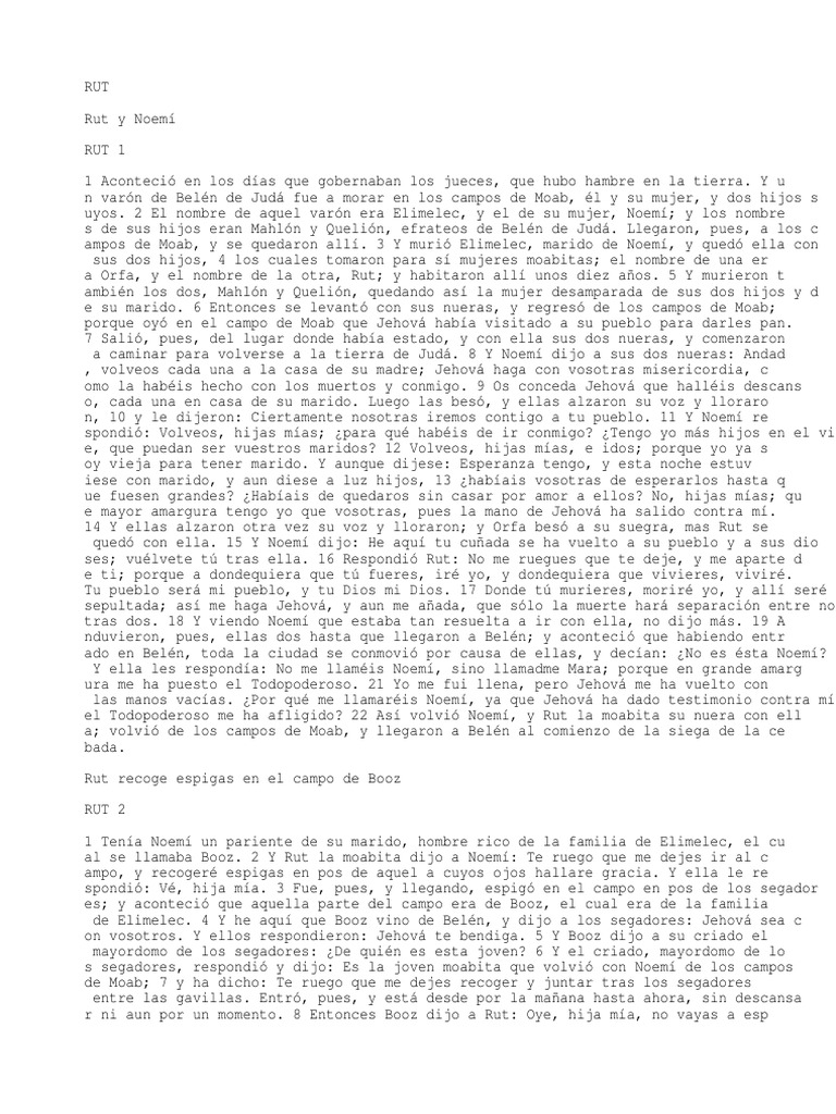 Rut y Noemi | PDF | Noemí (figura bíblica) | Gente de la gobernación de ...