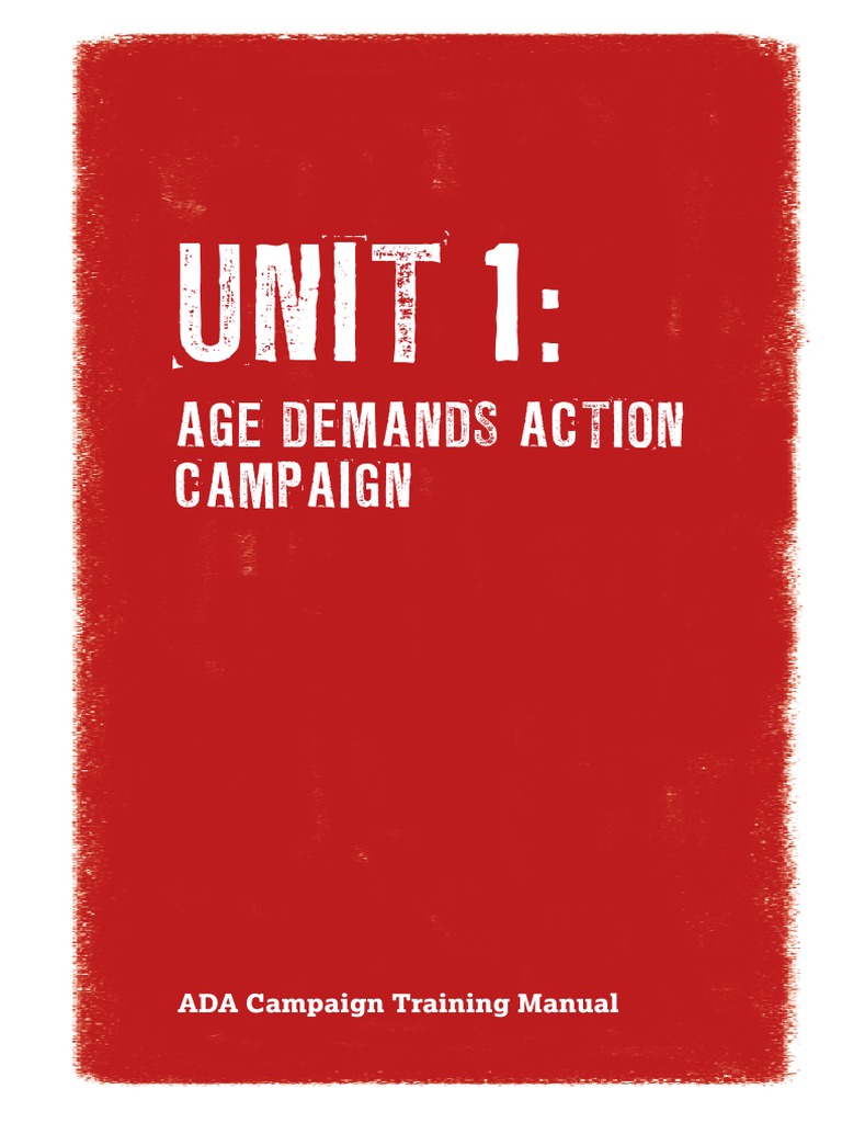 ADA Training Manual Unit 1 | PDF | Old Age | Ageism