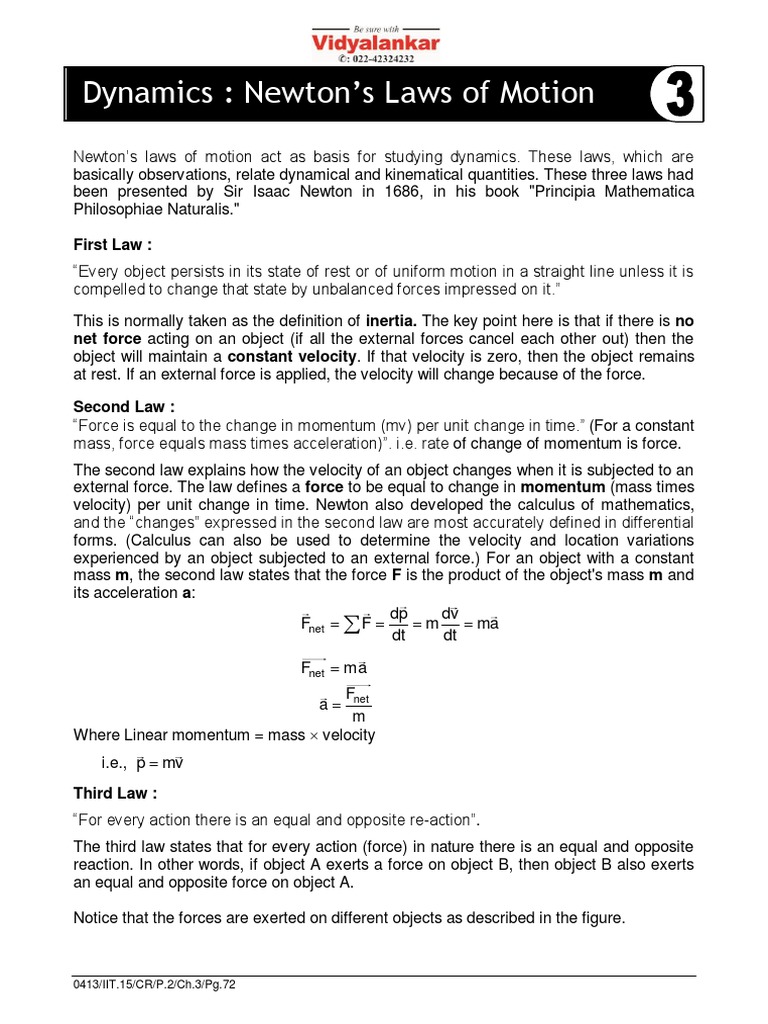 Newtons Laws of Motion | PDF | Force | Friction