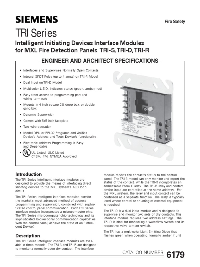 TRI Series: Intelligent Initiating Devices Interface Modules For MXL ...