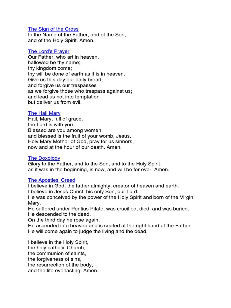 Sign of the Cross: Catholic Prayer Guide | PDF | Philosophy | Religion ...