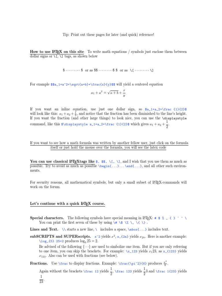 Latex Symbols Operators Commands | PDF | Collation | Matrix (Mathematics)