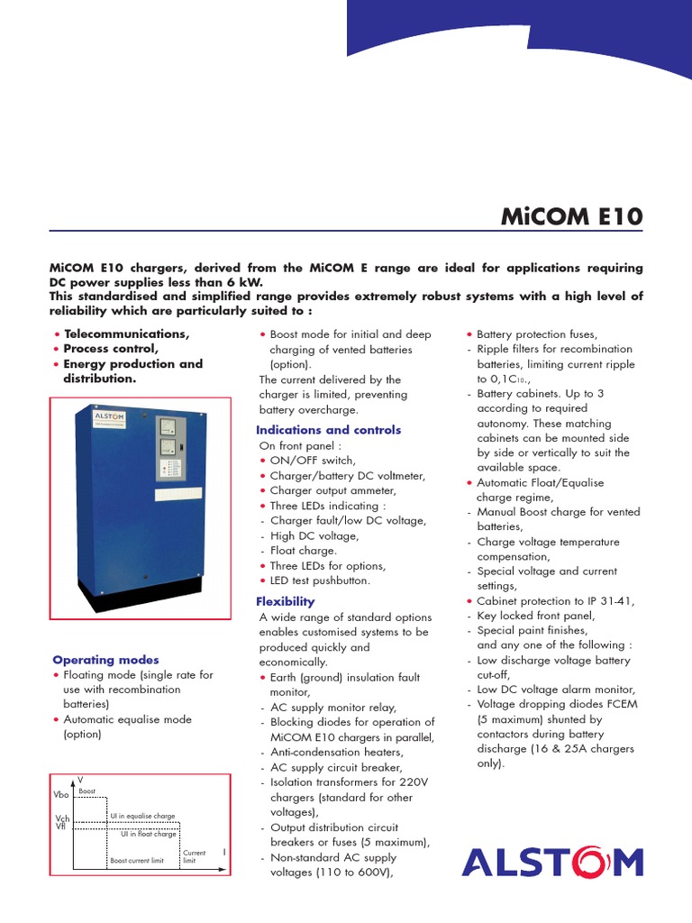 Micom E10: Indications and Controls | PDF | Battery Charger | Battery ...