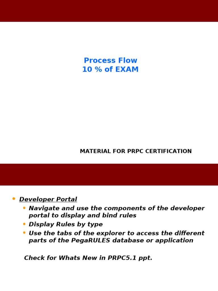 Process Flow 10 % of EXAM: Material For PRPC Certification | PDF ...