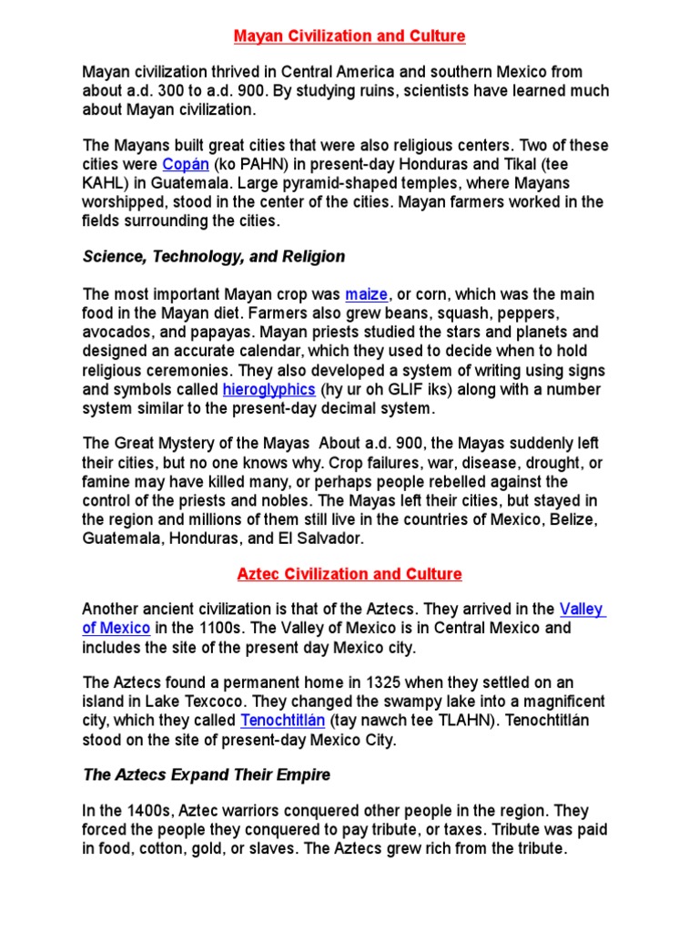 Mesoamerican Civilizations Overview | PDF | Maya Civilization | Aztec