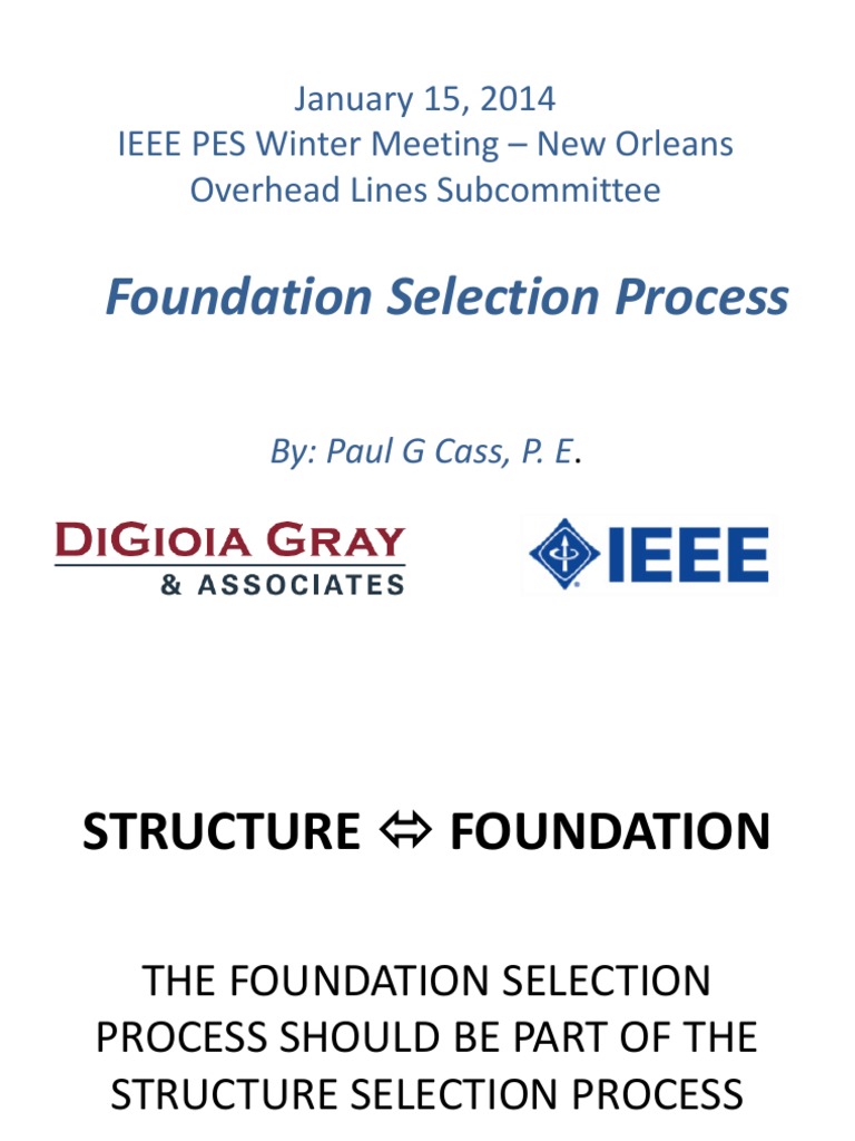 Foundation Selection Process | PDF | Deep Foundation | Foundation ...