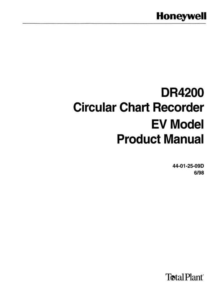 Honeywell dr4200 Chart Recorder Owners Manual PDF | PDF