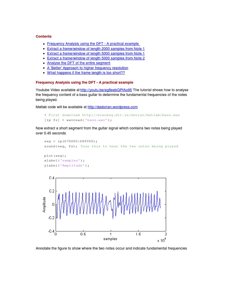 DFT Frequency Resolution Tutorial | PDF | Spectral Density | Discrete Fourier Transform