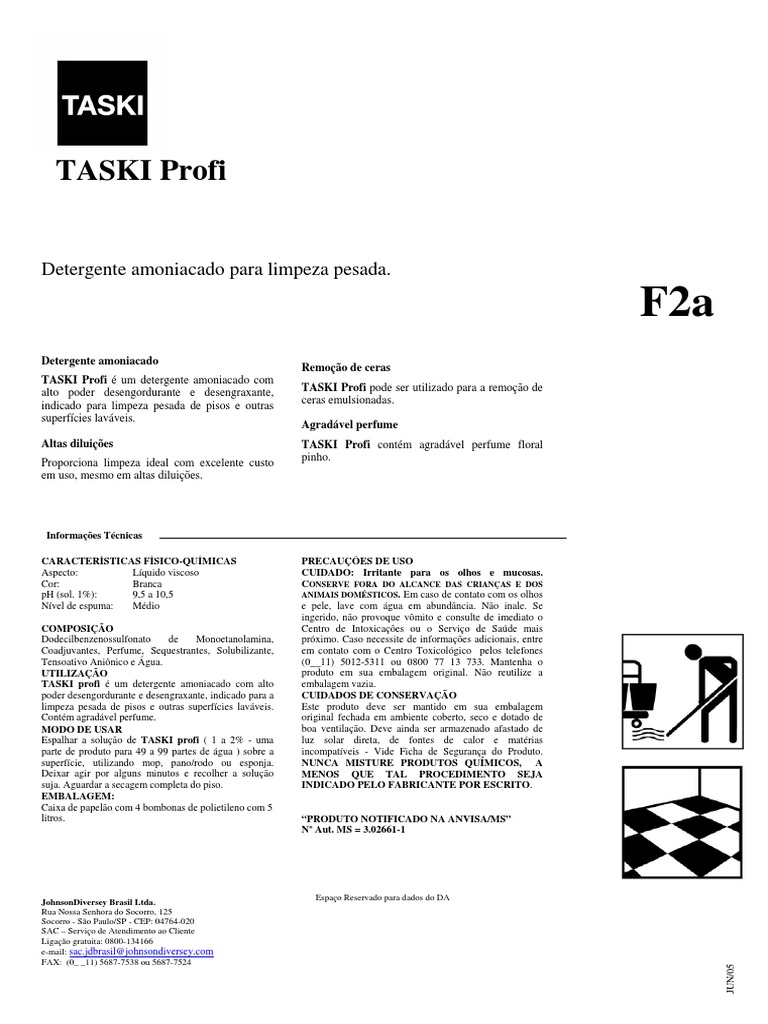 Taski Profi PDF | PDF | Desperdício | Embalagem e rotulagem