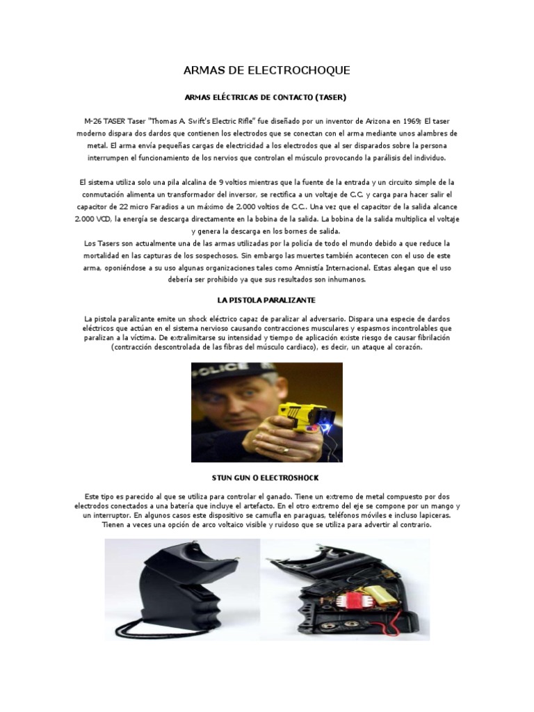 Armas de Electrochoque | PDF | Electricidad | Electromagnetismo