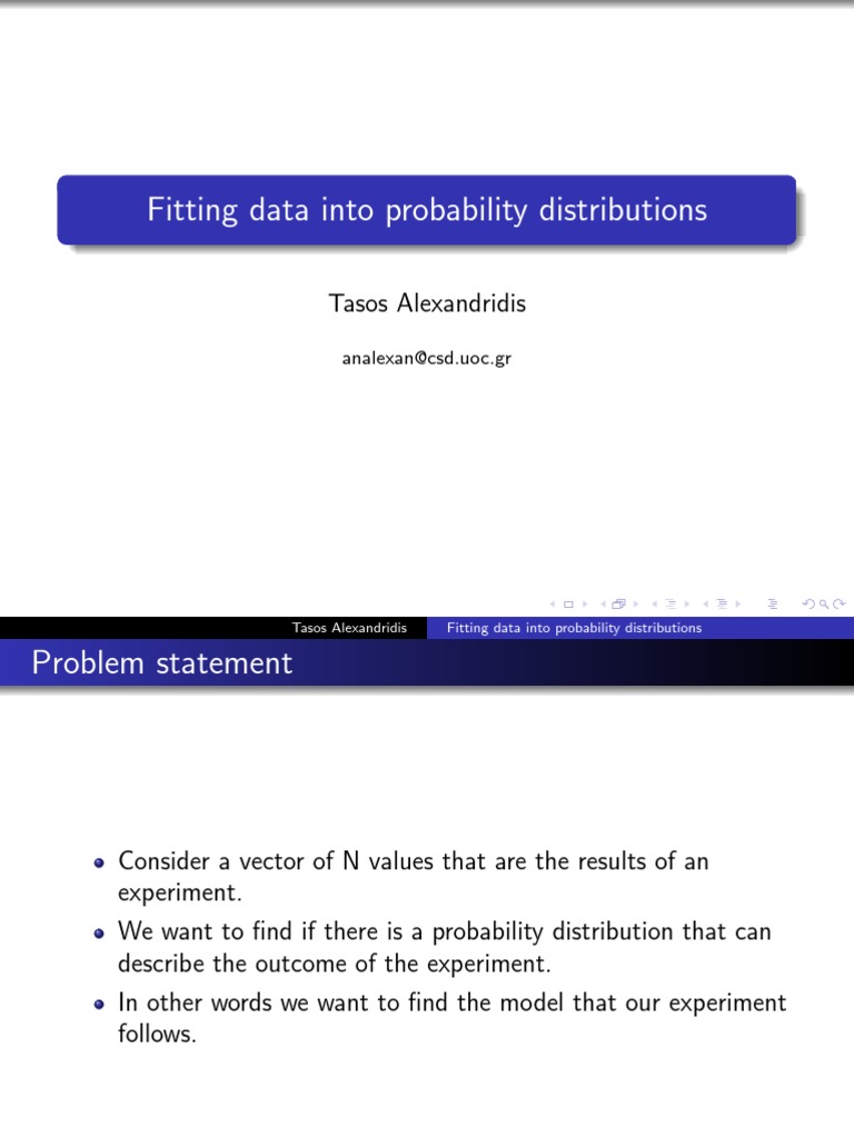 Lab2 Fitting Probability Distributions | PDF | Probability Distribution ...