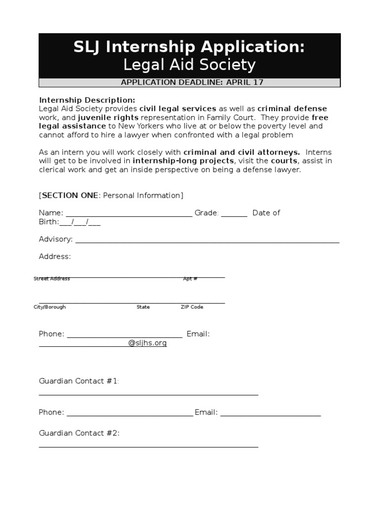 Common App Legal Aid | PDF | Legal Aid | Internship