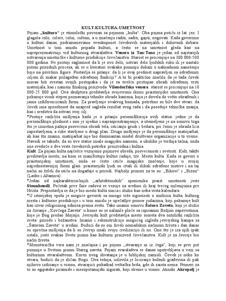 Estetika Skripta Za Ispit | PDF