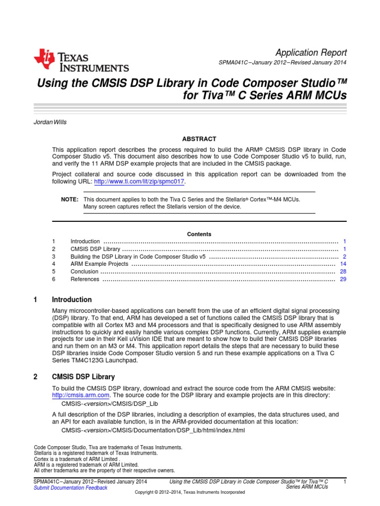 Cmsis Tiva Spma041c | PDF | C (Programming Language) | Arm Architecture