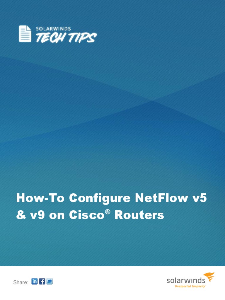 Configure Netflow On Cisco Routers | PDF | Router (Computing ...