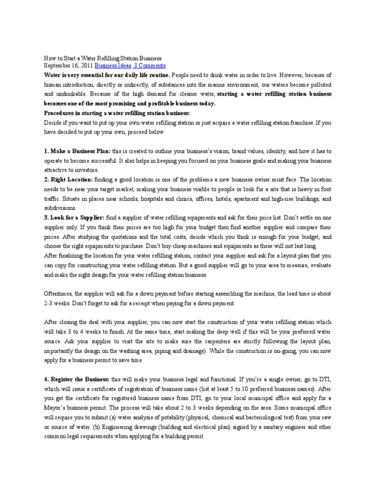 Business Ideas 3 Comments | PDF | Nature | Business