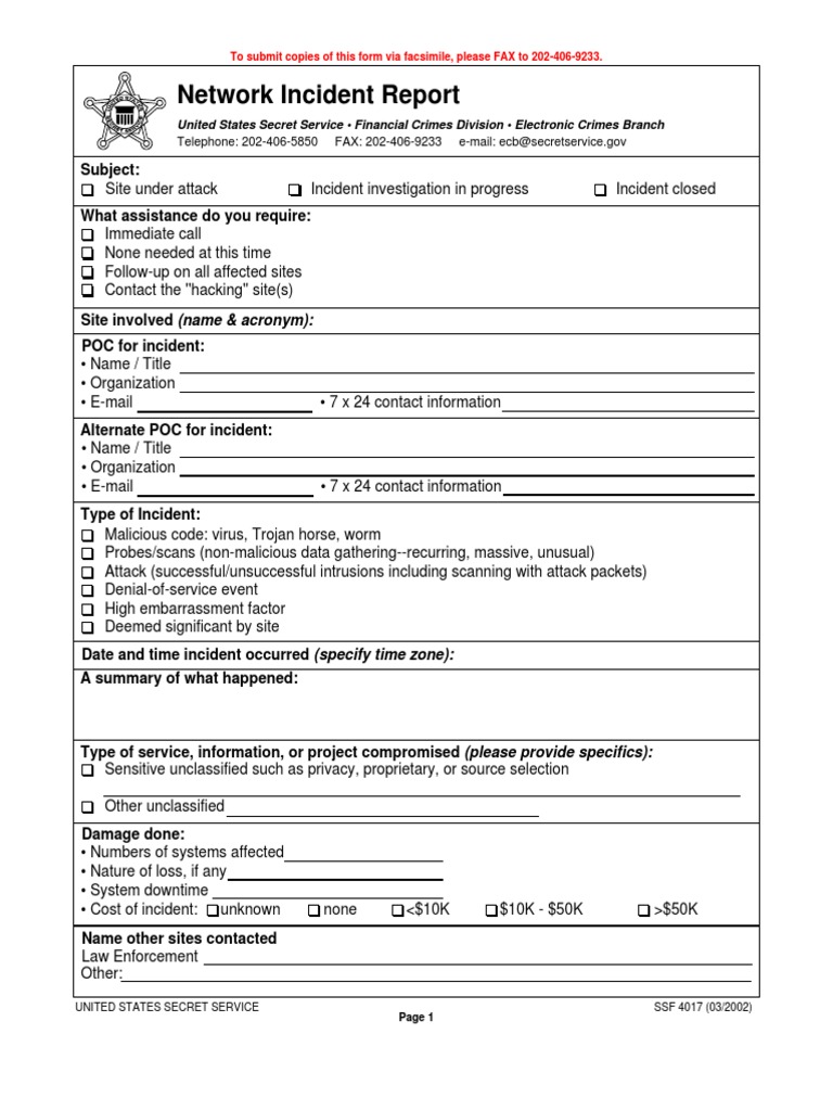 Incident Response - Form | Download Free PDF | Malware | Firewall (Computing)