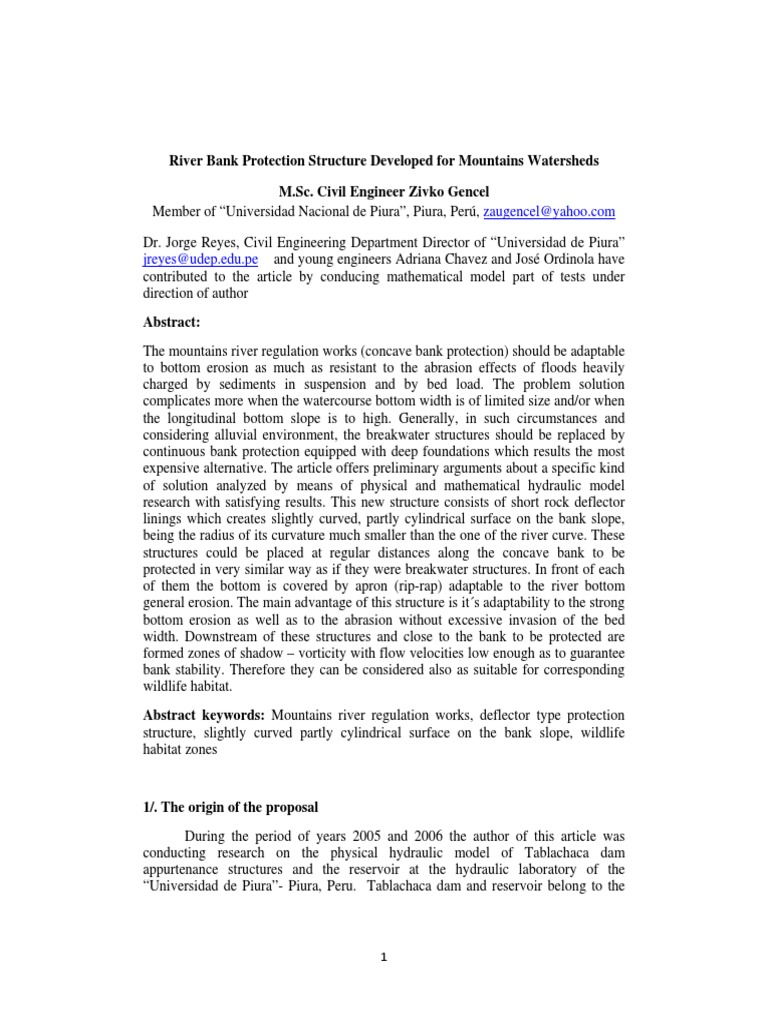 Innovative River Bank Protection Design | PDF | River | Reservoir