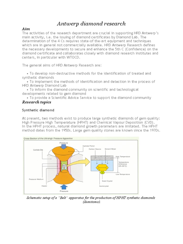 Advancing Diamond Identification Through Research: An Overview of HRD ...